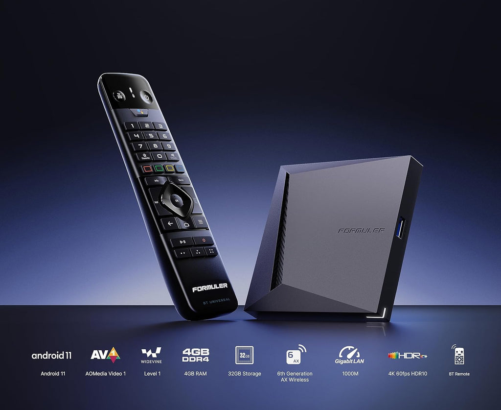 Formuler Z11 Pro Max BT1 Android 11 Wireless AX 2x2 Gigabit LAN 4GB Ra ...